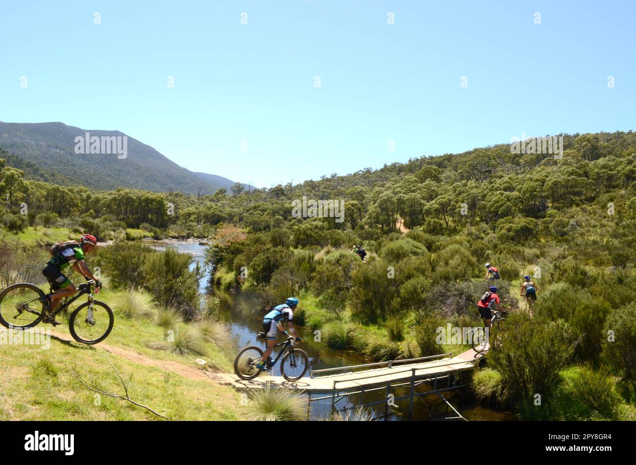 Mountain Bike Race, Snowy Mountains, NSW, Australia Stock Photo - Alamy