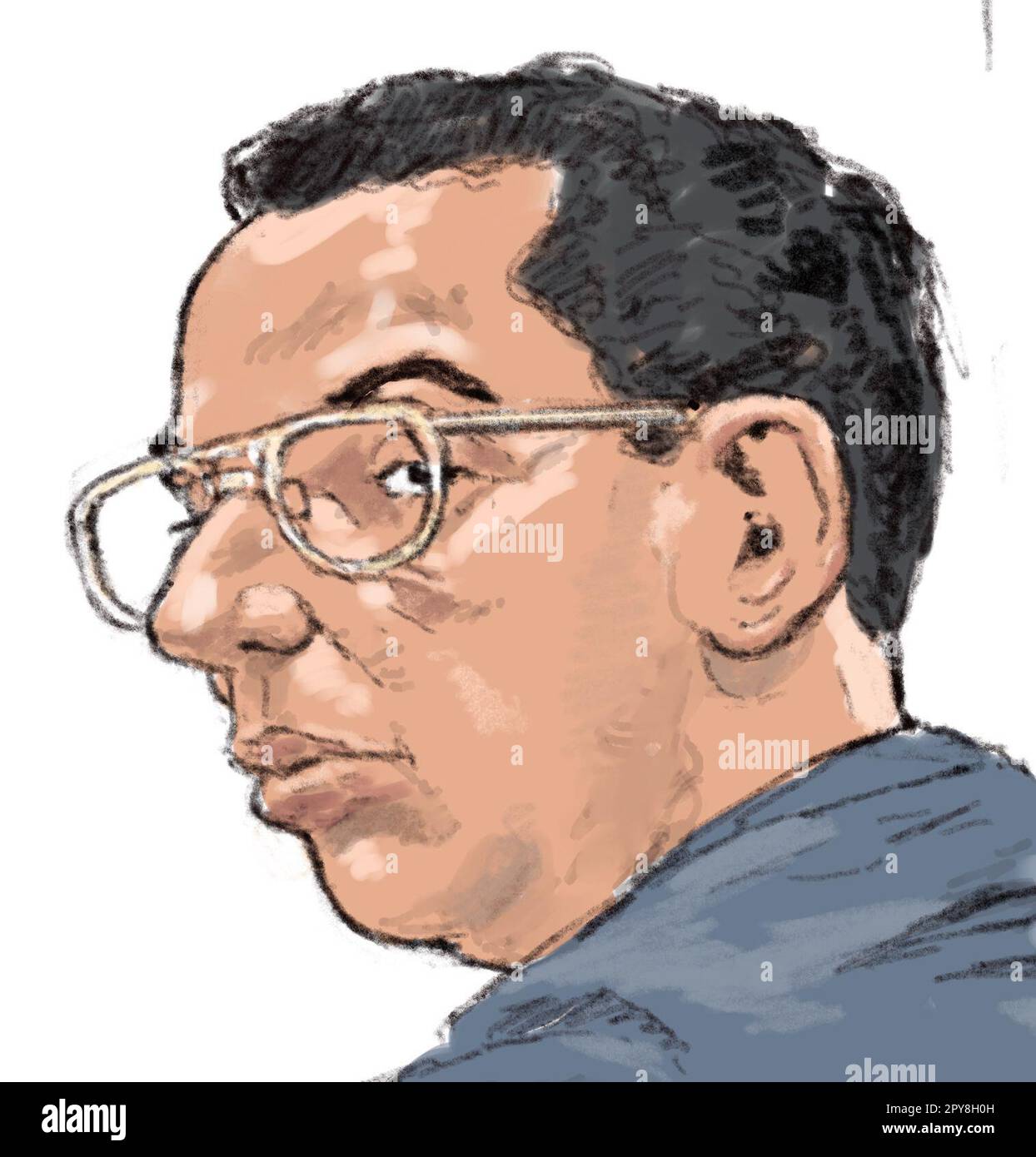 ARNHEM - Court drawing of A. Taghi, a 20-year-old Arnhem descendant of ...