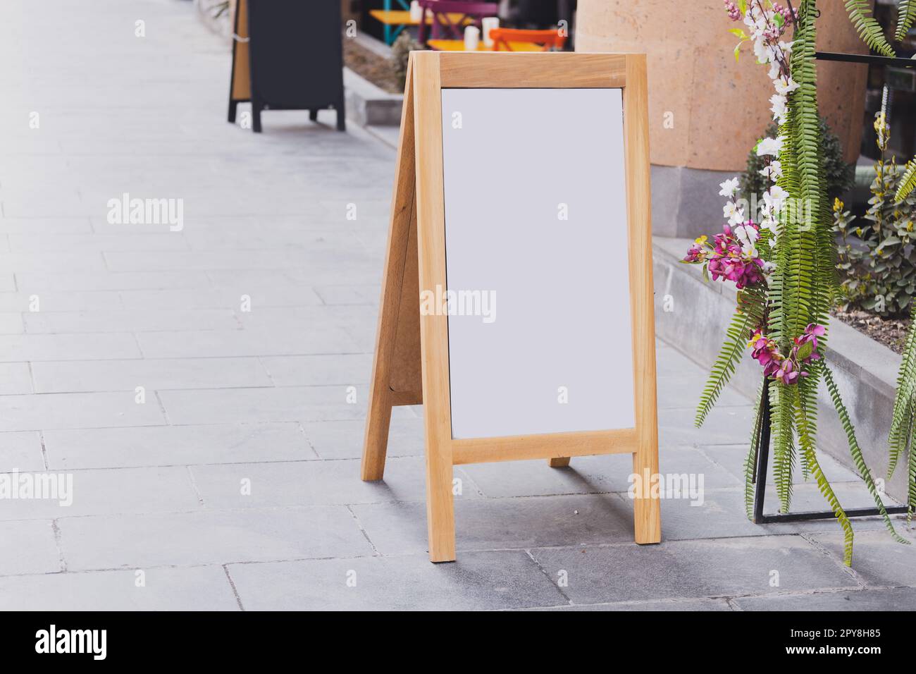 Chalkboard menu sign mockup - Copy space menu blank blackboard sign ...