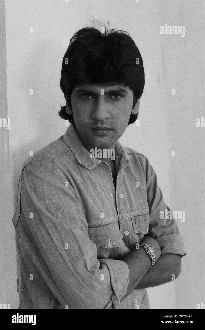 Indian Old Vintage 1980s Black And White Bollywood Cinema Hindi Movie Film Actor India Kumar