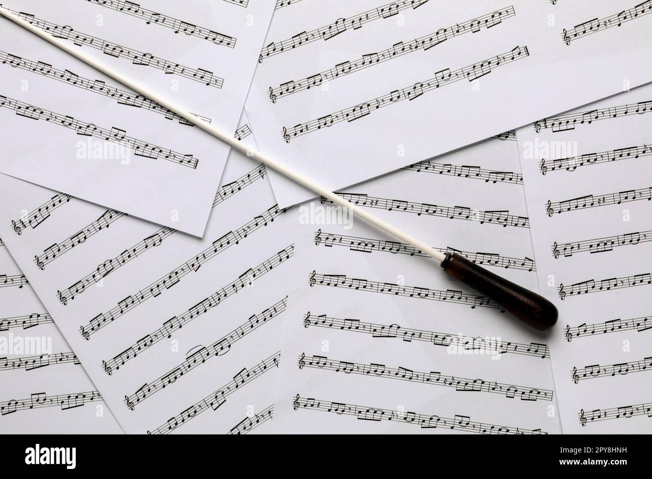 Conductor baton music notes hi-res stock photography and images - Alamy