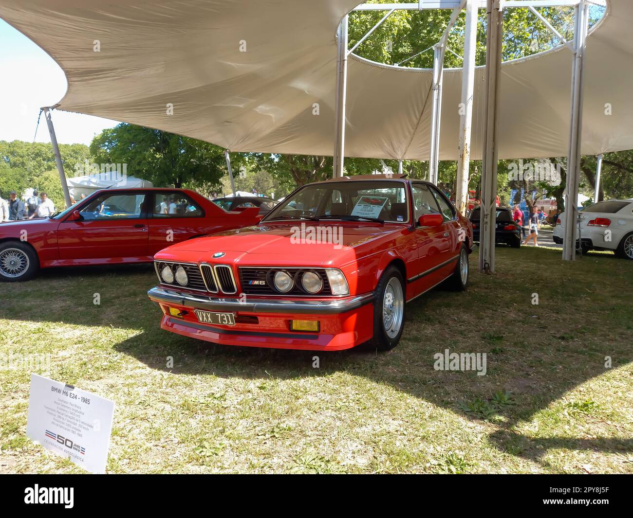 San Isidro, Argentina - Oct 7, 2022: Old red sporty luxury executive ...
