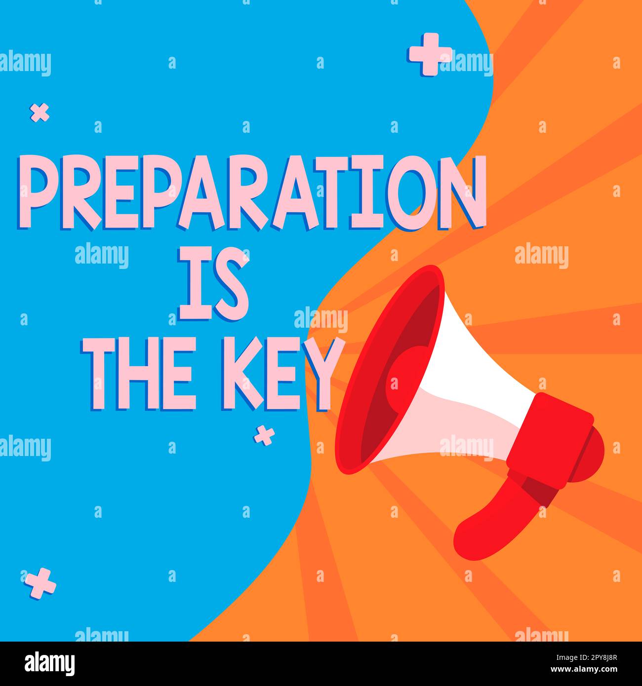 Sign displaying Preparation Is The Key. Conceptual photo action of ...
