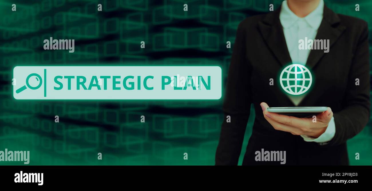 Conceptual caption Strategic Plan. Word for A process of defining ...