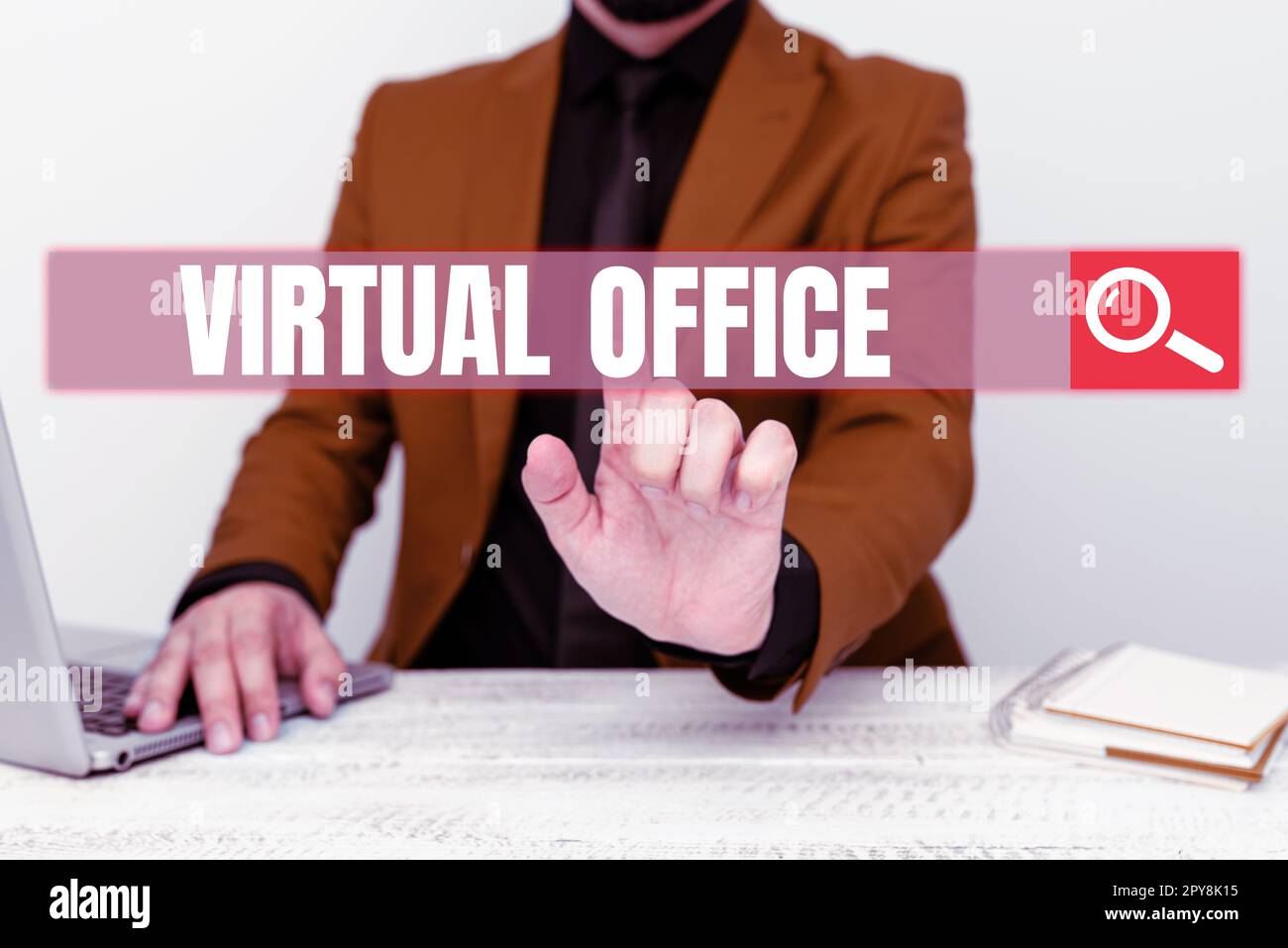 Inspiration showing sign Virtual Office, Internet Concept Mobile work ...