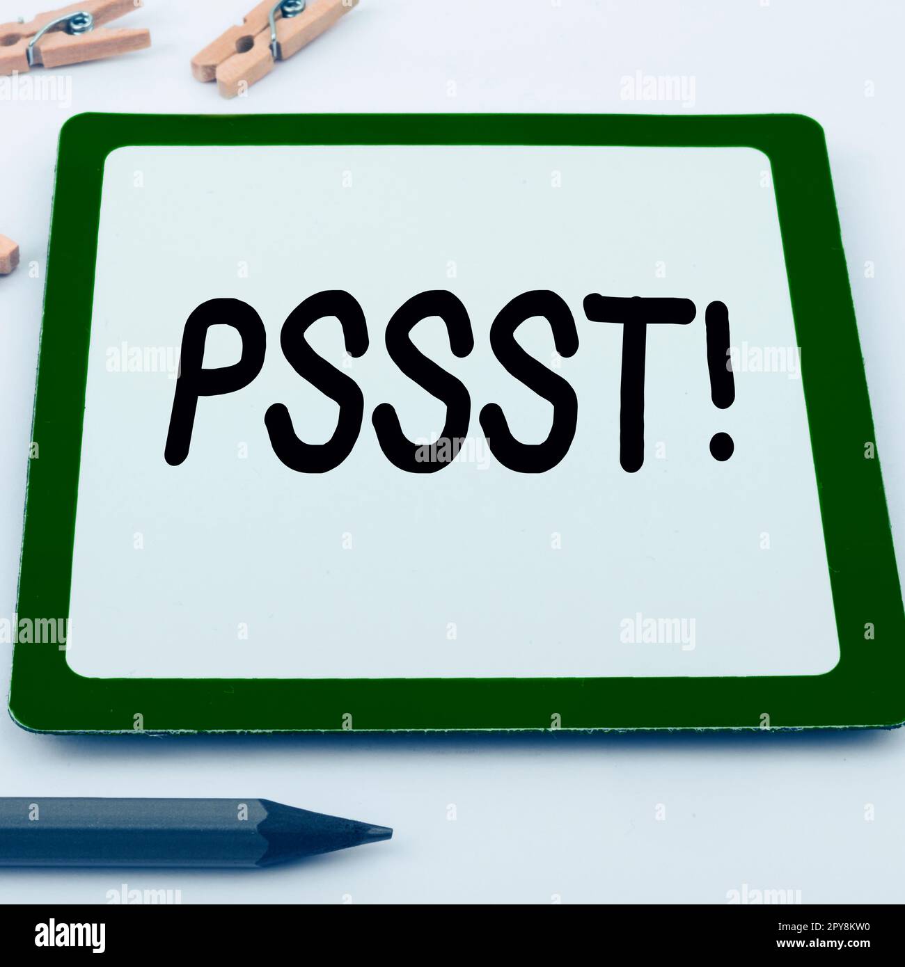 Hand writing sign Pssst. Business idea Expression Way to attract ...