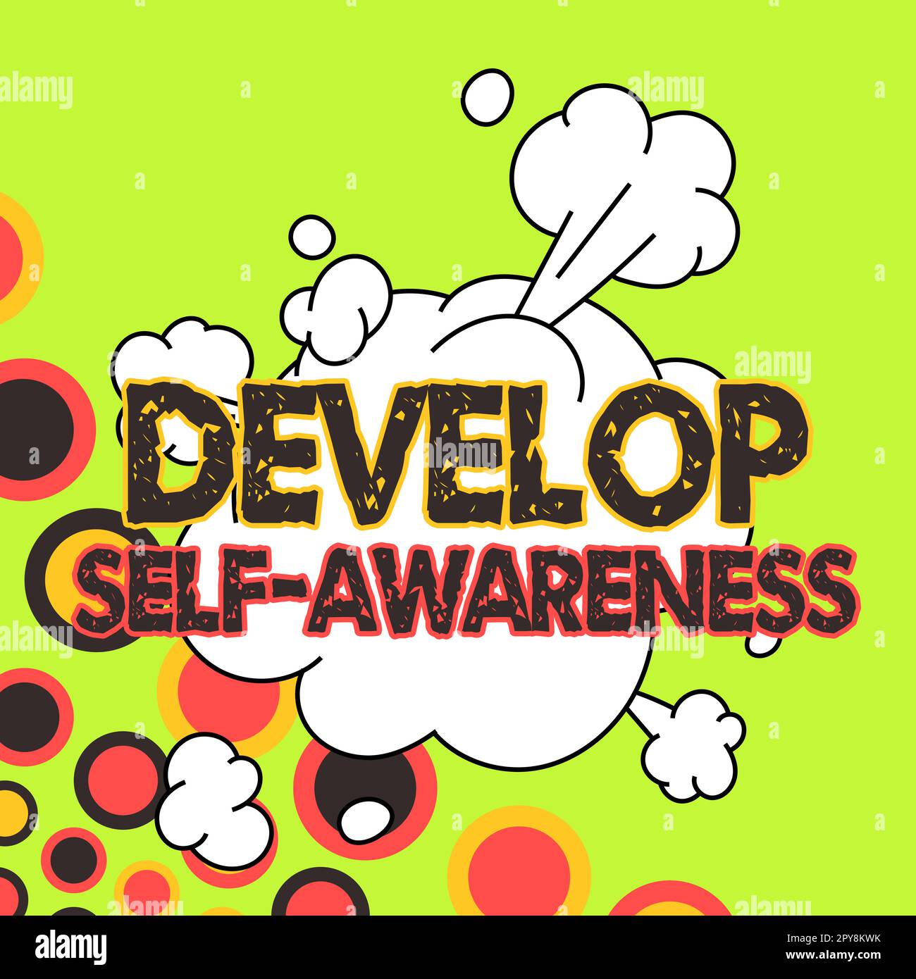 Hand writing sign Develop Self Awareness. Business showcase Improve ...