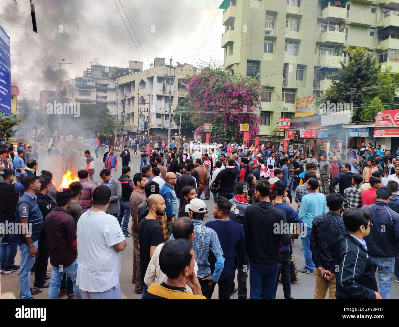 Guwahati, Assam, India - December 11, 2019 : Protest by citizens of ...