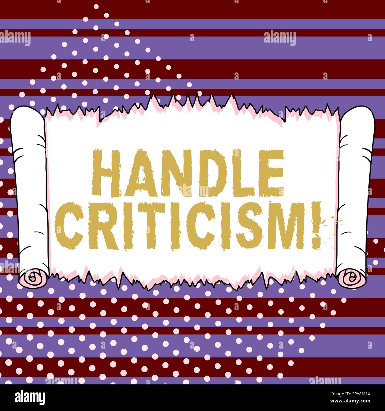 Hand writing sign Handle Criticism. Conceptual photo process of ...