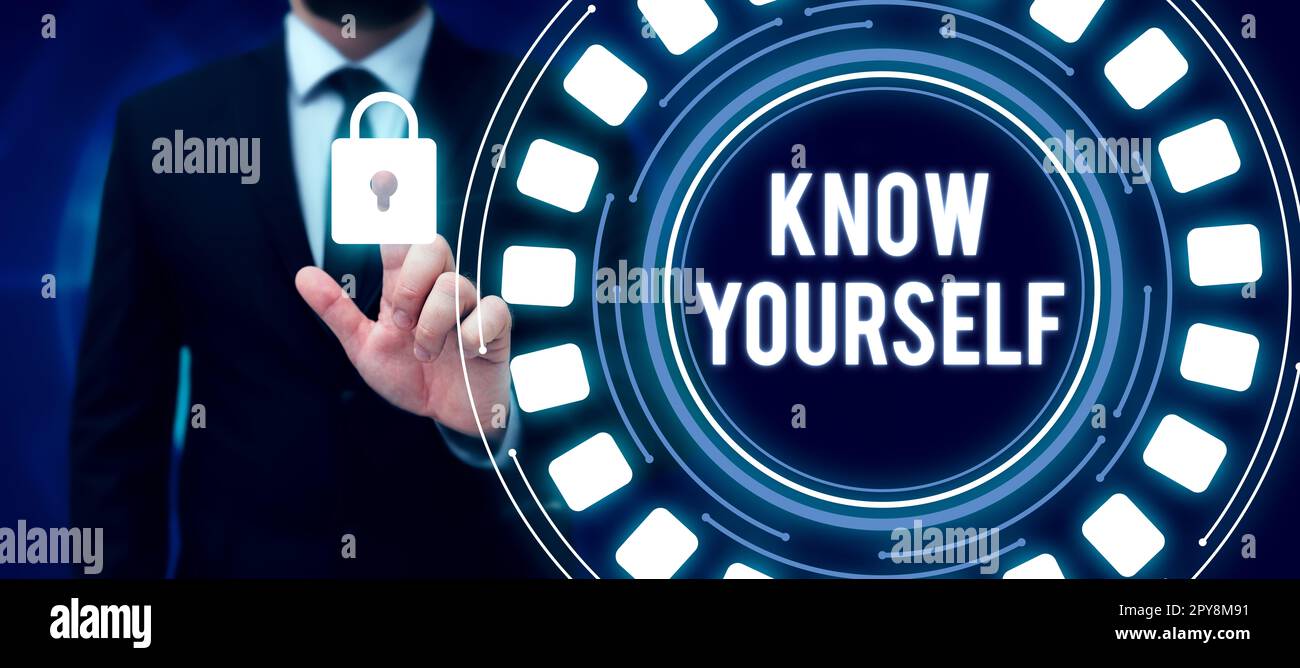 Inspiration showing sign Know Yourself. Internet Concept Find You ...