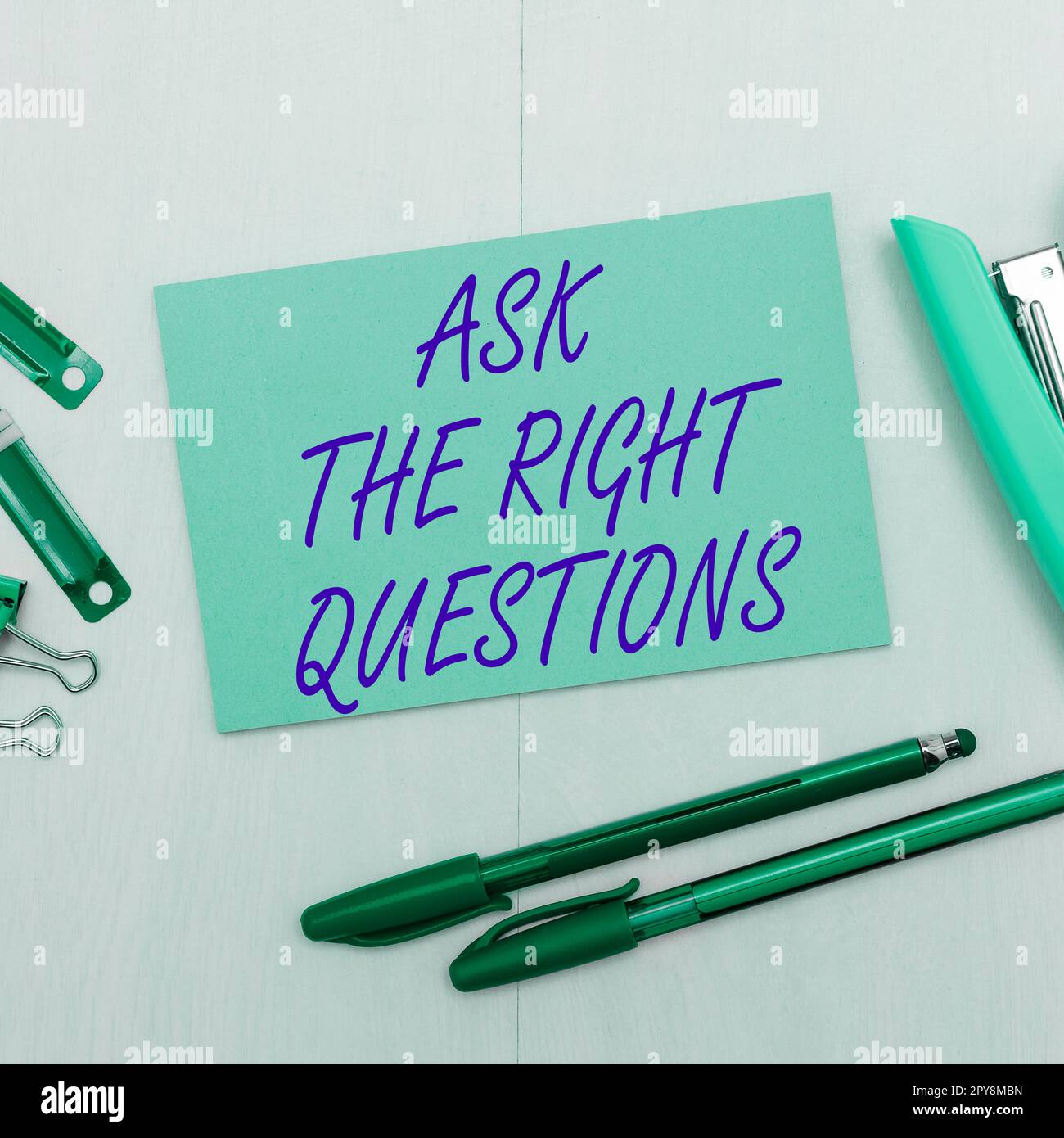 Conceptual caption Ask The Right Questions. Word Written on Look for a ...