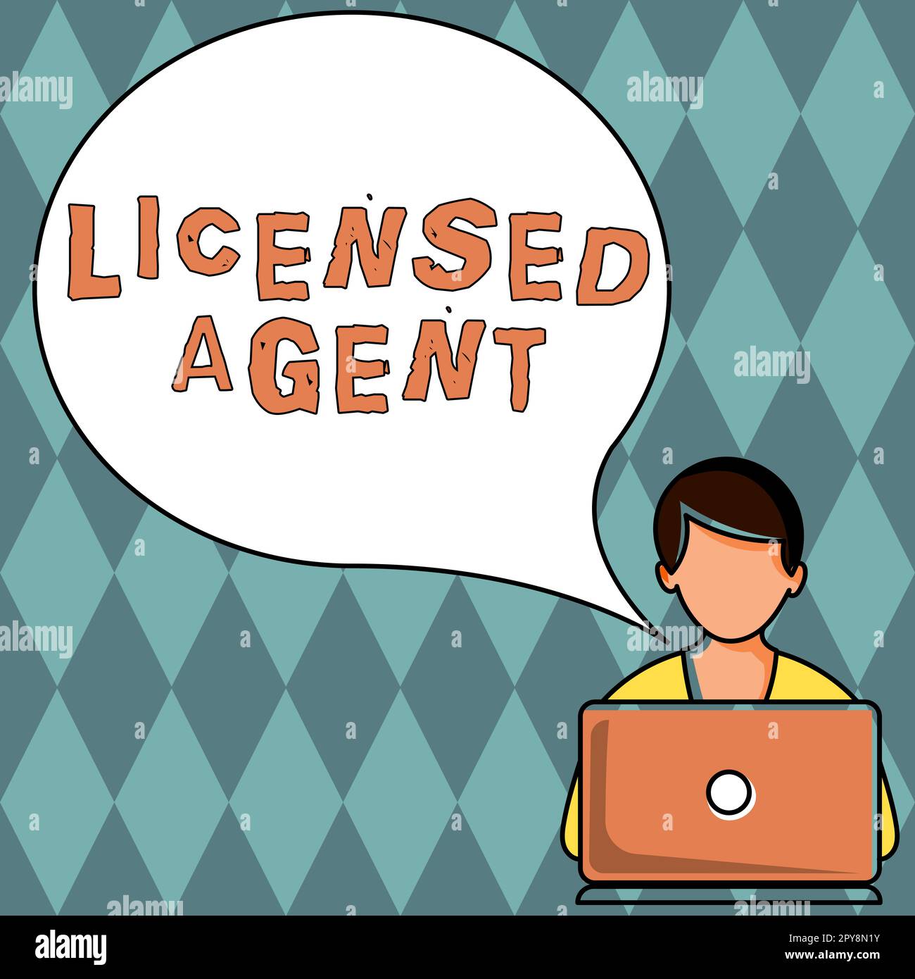 Hand writing sign Licensed Agent. Business overview Authorized and ...