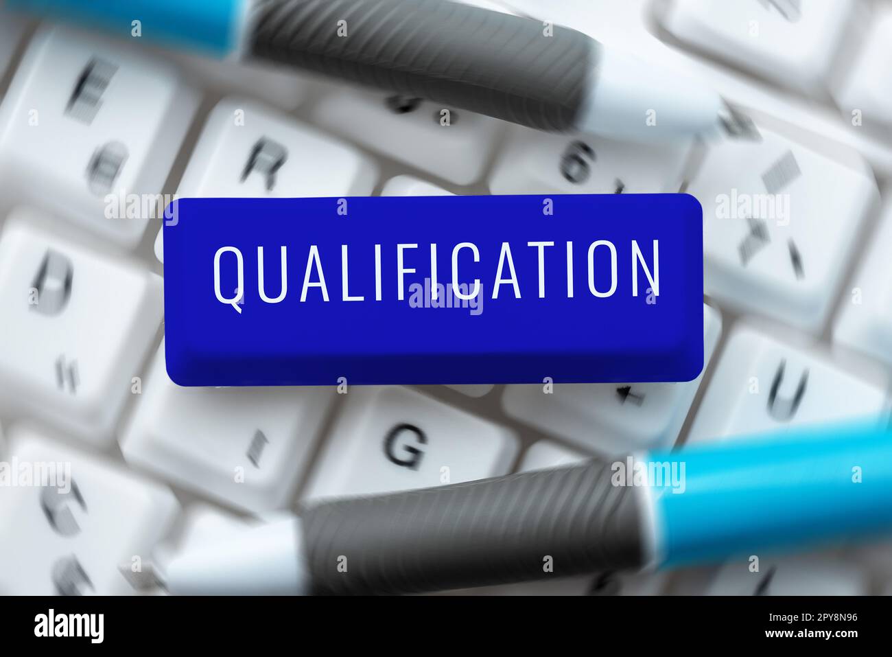 Conceptual caption Qualification. Business concept Officially ...