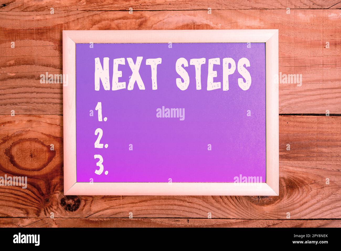 Text caption presenting Next Steps 1,2,3. Conceptual photo something ...