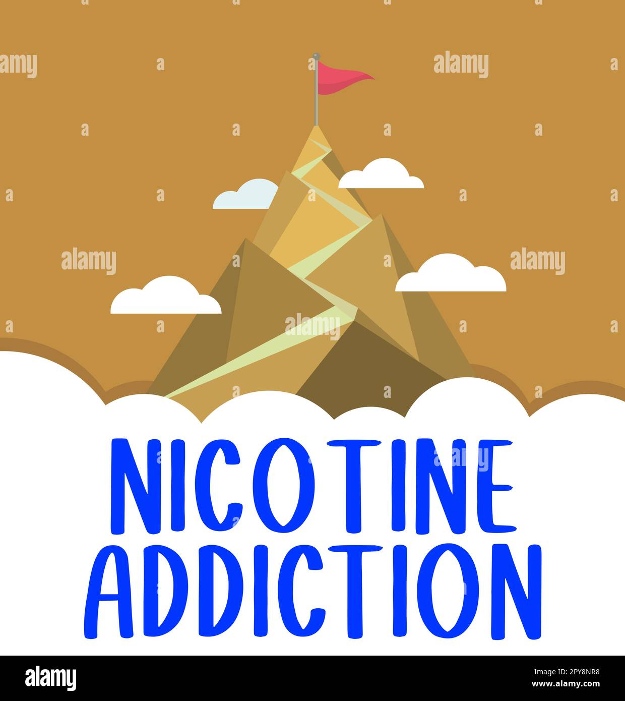 Conceptual caption Nicotine Addiction. Word Written on condition of ...