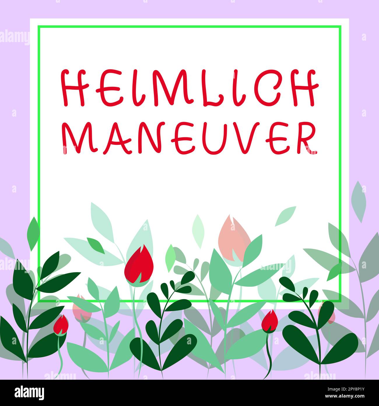 Text sign showing Heimlich Maneuver. Concept meaning application of ...