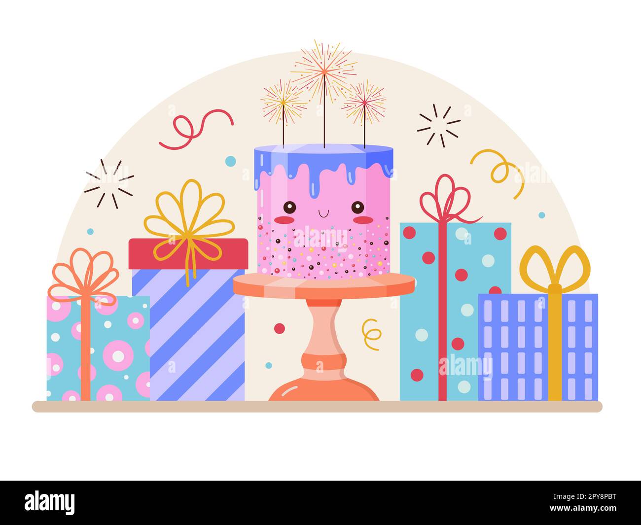 Happy birthday scene hi-res stock photography and images - Alamy