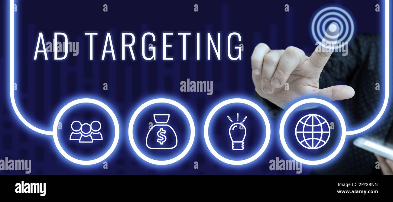 Conceptual display Ad Targeting. Business idea target the most ...