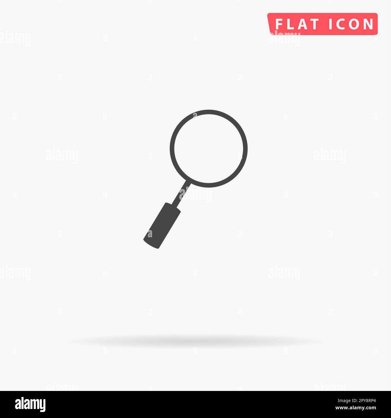 Search Searching Looking For Research Information. Simple flat black ...