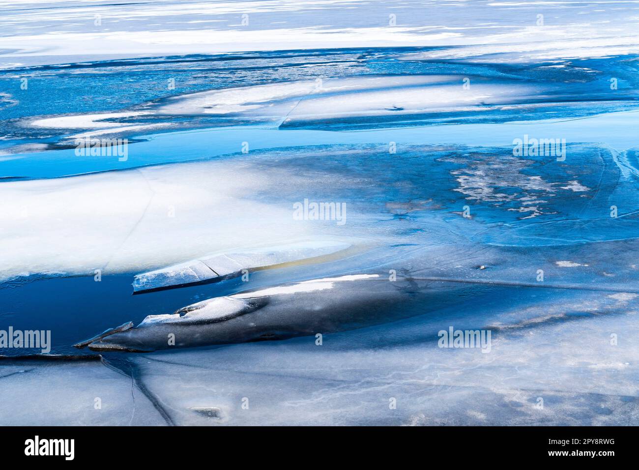Broken ice lake Stock Photo - Alamy