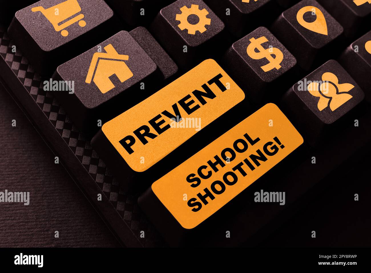 Handwriting text Prevent School Shooting. Business overview actions ...