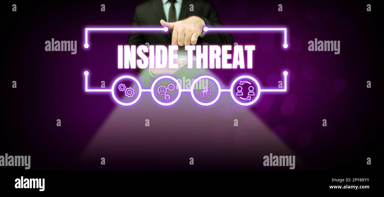 Inspiration showing sign Inside Threat. Internet Concept Information ...