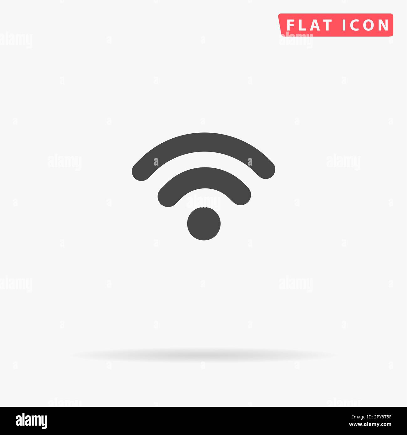 Simple Podcast. Simple flat black symbol with shadow on white ...