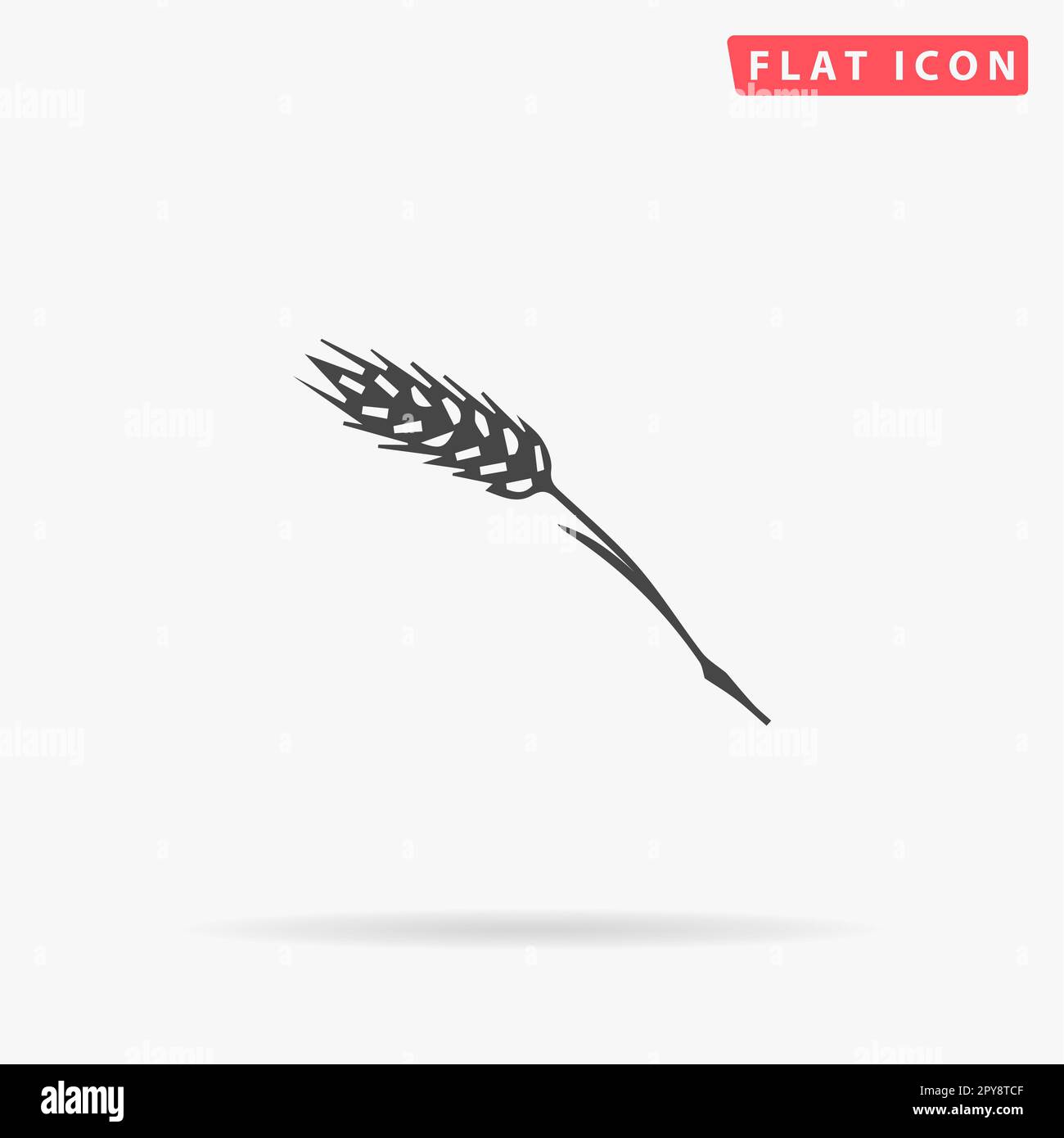 Spica. Simple flat black symbol with shadow on white background. Vector ...