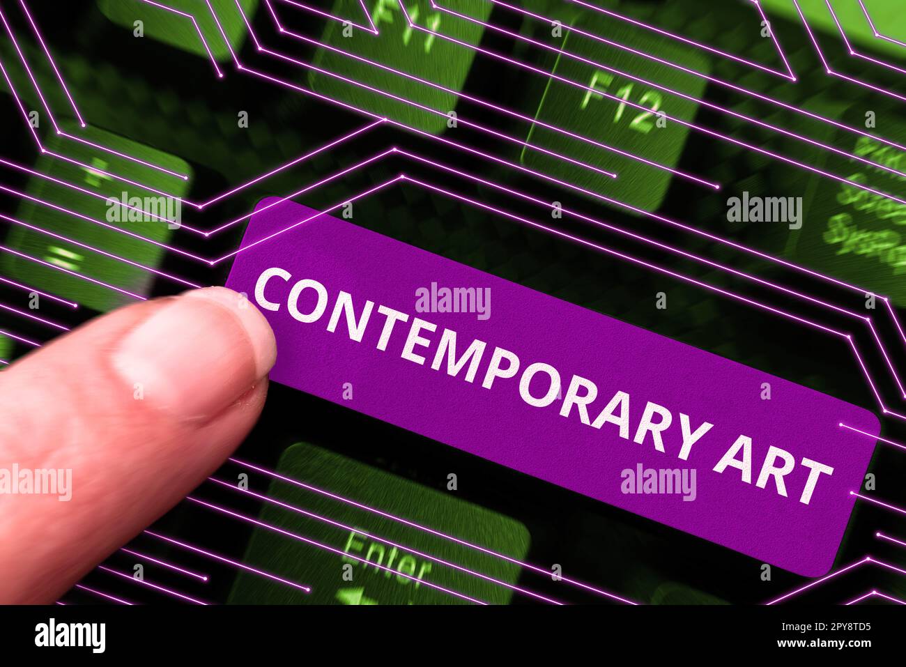 Handwriting text Contemporary Art. Word for made today by living ...