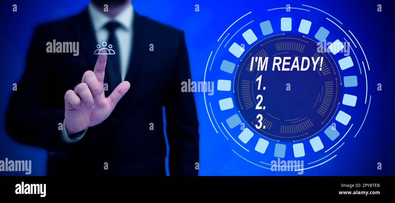 Writing displaying text I'M Ready 1,2,3. Business idea Help showing a ...