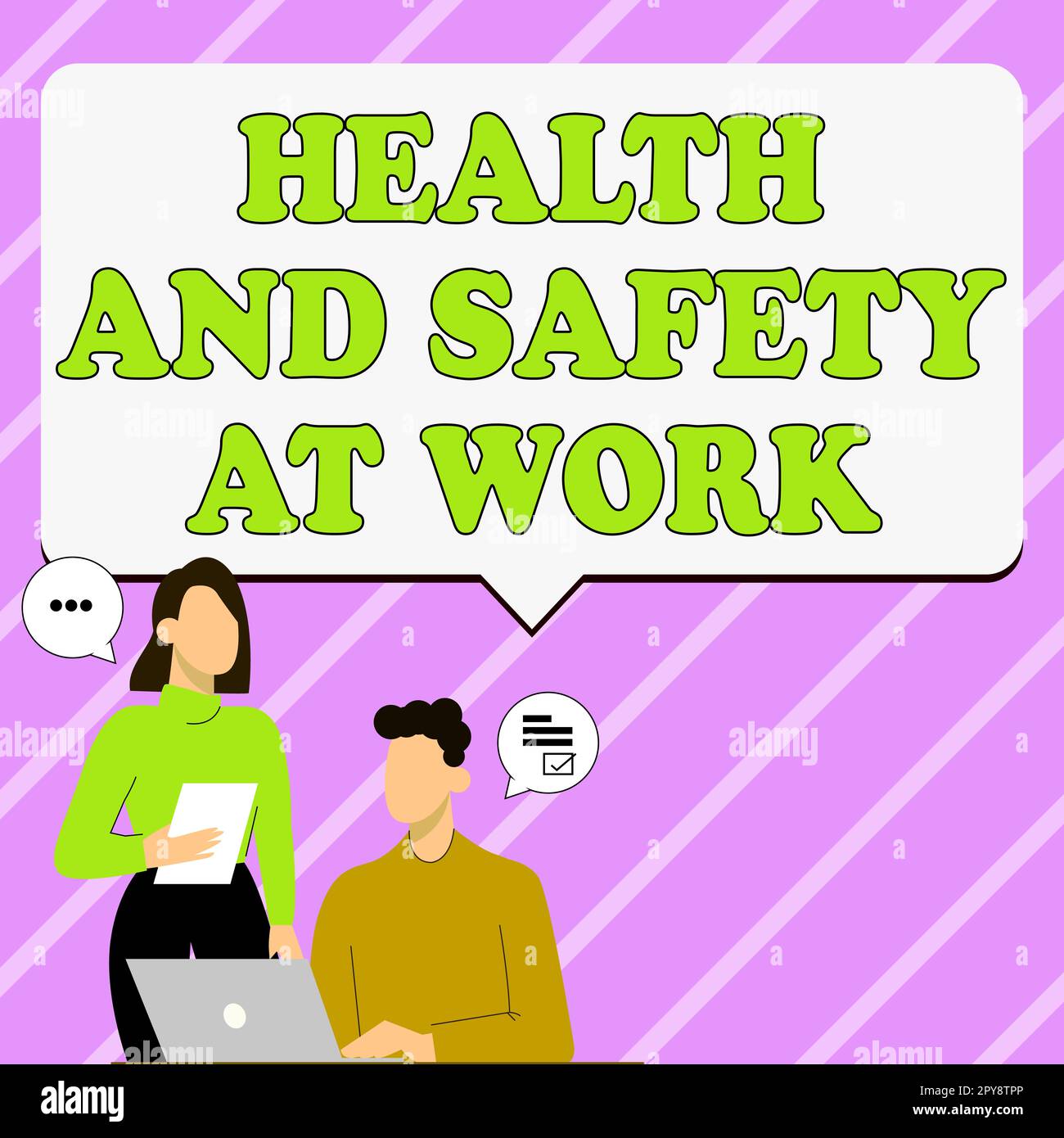 Conceptual display Health And Safety At Work. Business concept Secure ...