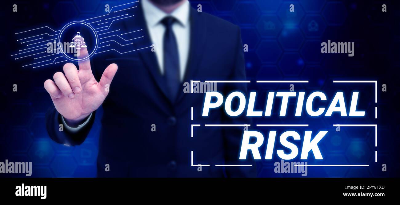 Handwriting text Political Risk. Business concept communications person ...