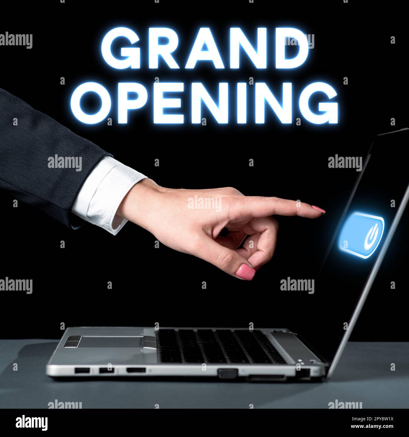 Writing displaying text Grand Opening. Word Written on Ribbon Cutting ...
