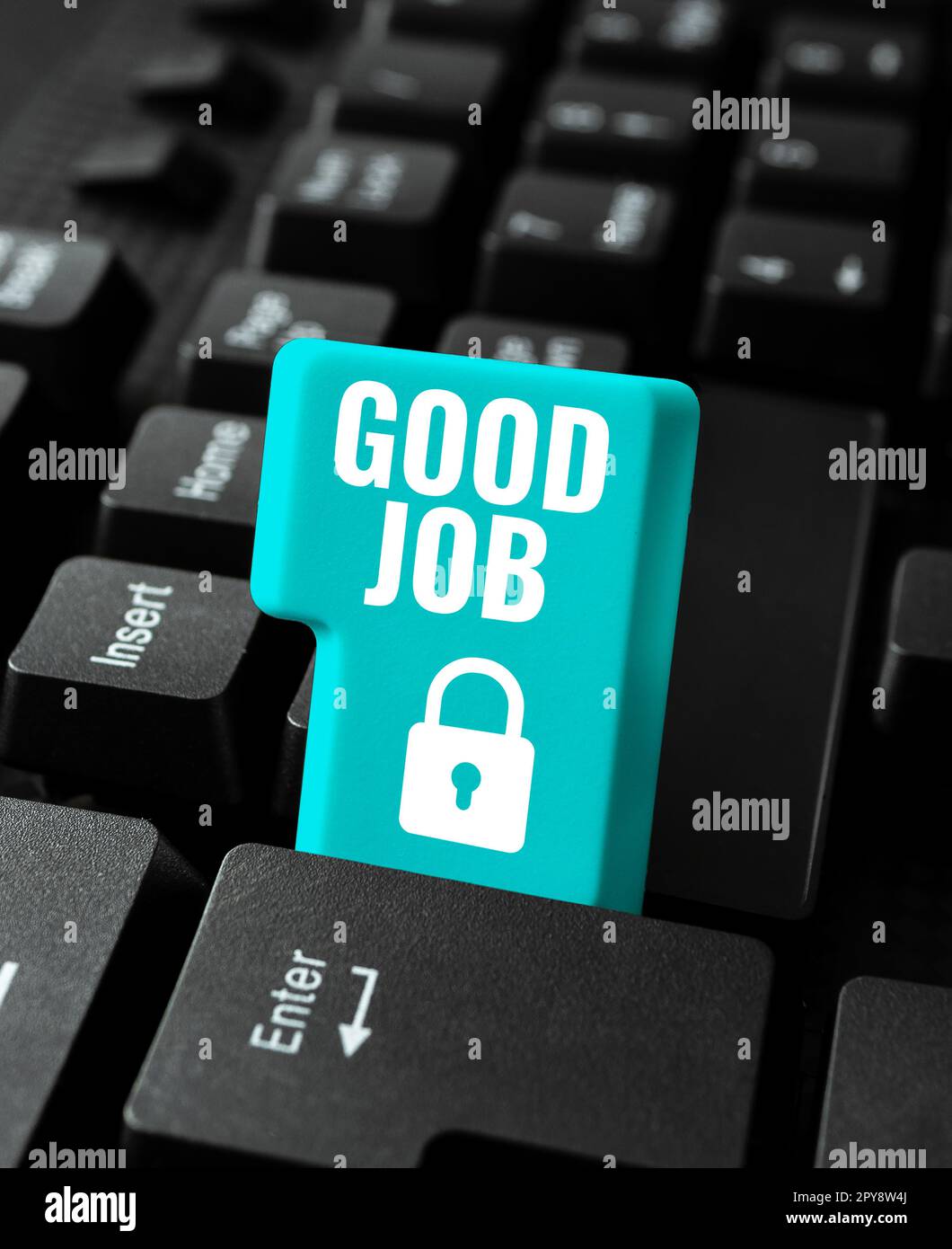 Hand writing sign Good Job. Word for encourage someone for his effort ...