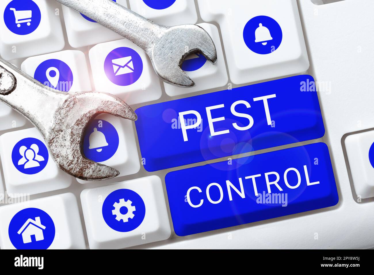 Hand writing sign Pest Control. Internet Concept Killing destructive ...