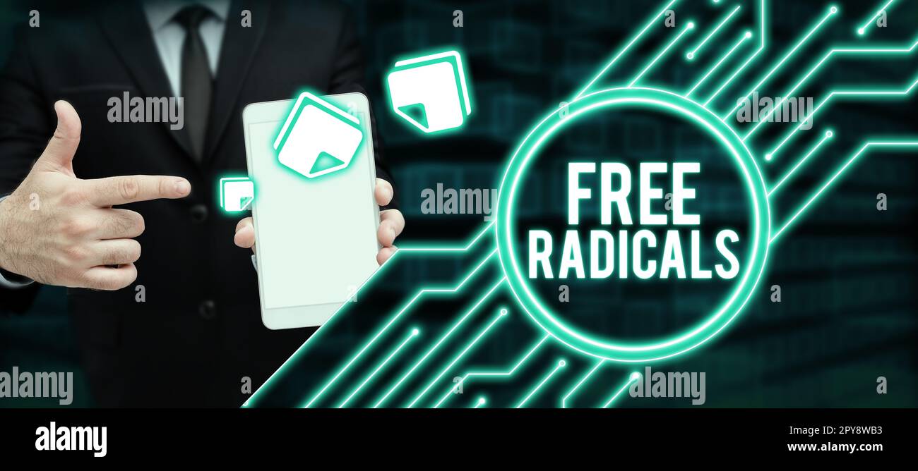 Inspiration showing sign Free Radicals. Conceptual photo produced in ...