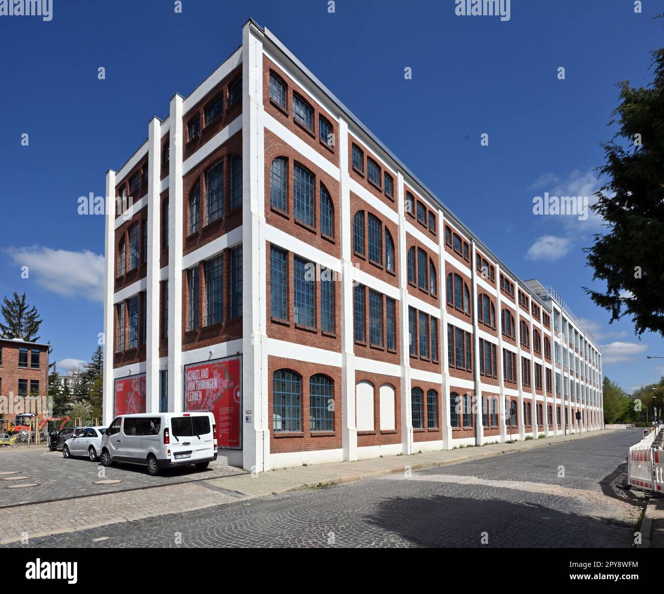 Apolda, Germany. 03rd May, 2023. The Eiermann Building industrial ...