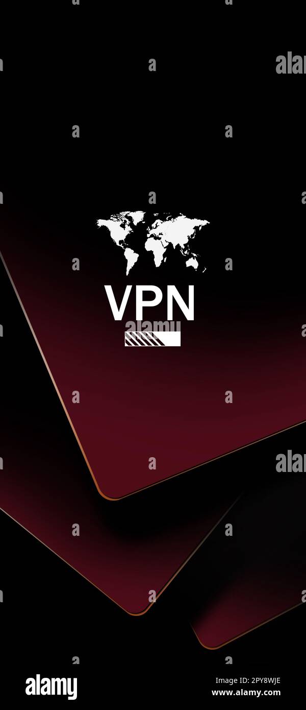 Concept of secure network connection. Acronym VPN on color background ...