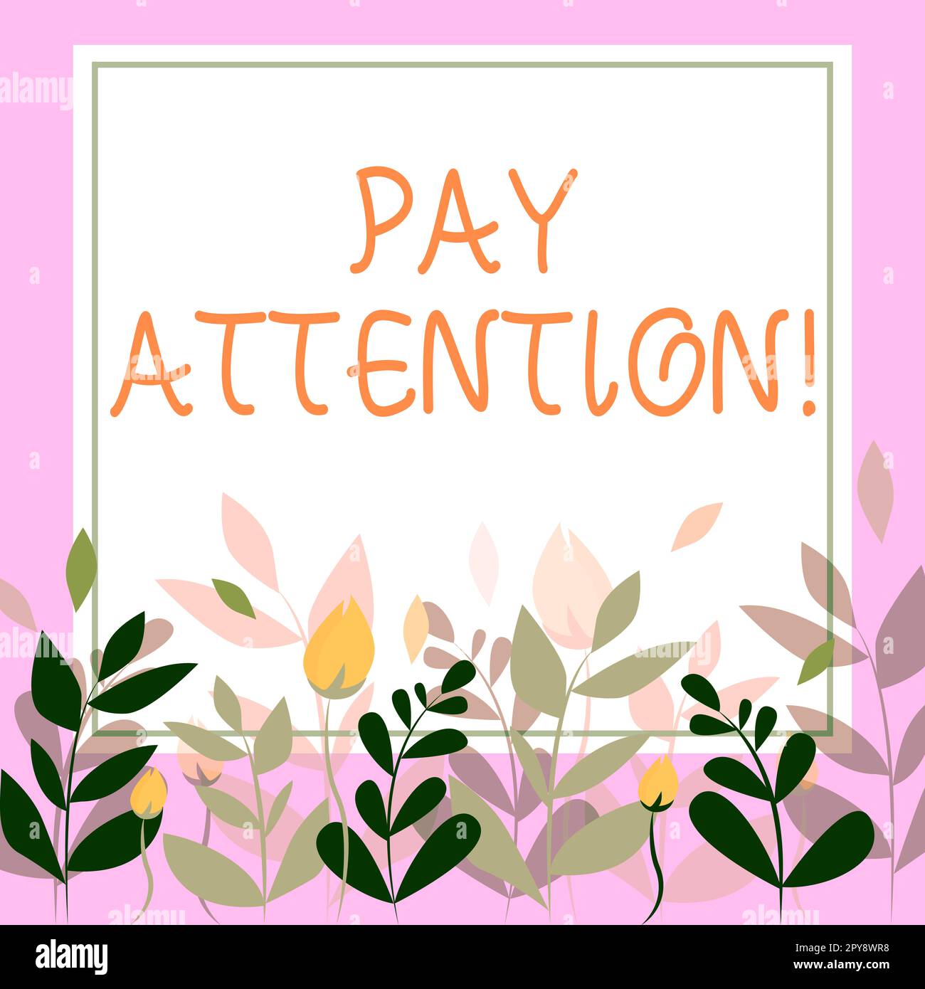Text sign showing Pay Attention. Internet Concept take notice of ...