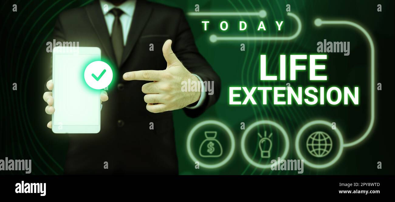 Conceptual display Life Extension. Conceptual photo able to continue ... Conceptual display Life Extension. Conceptual photo able to continue ...