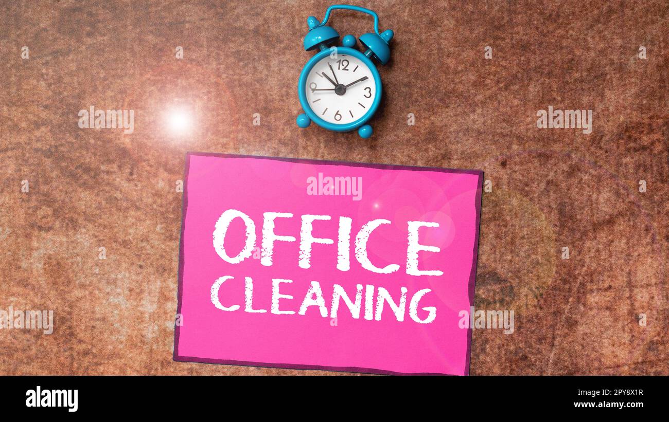 Inspiration showing sign Office Cleaning. Business approach the action ...