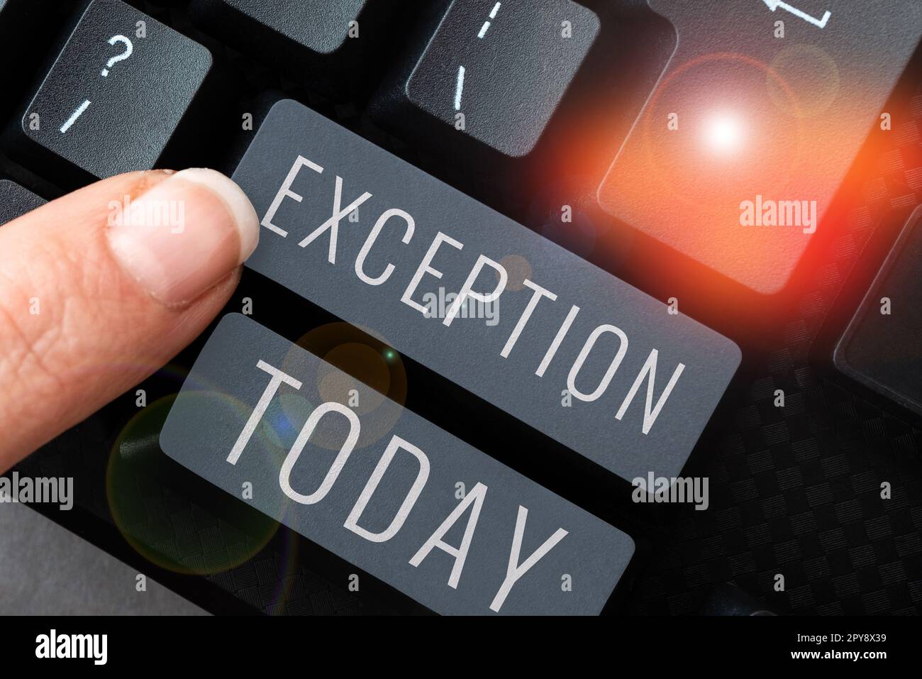 Text caption presenting Exception. Concept meaning person or thing that ...