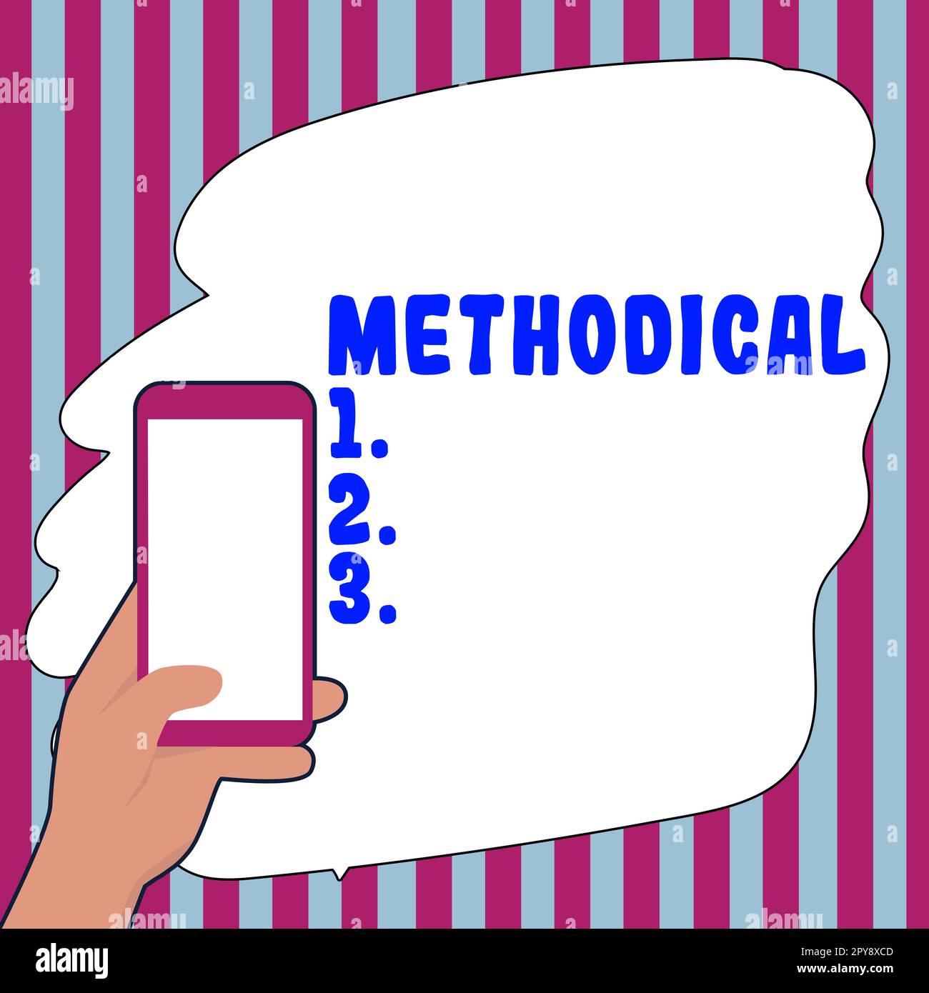 Hand writing sign Methodical. Conceptual photo System of Methods used ...