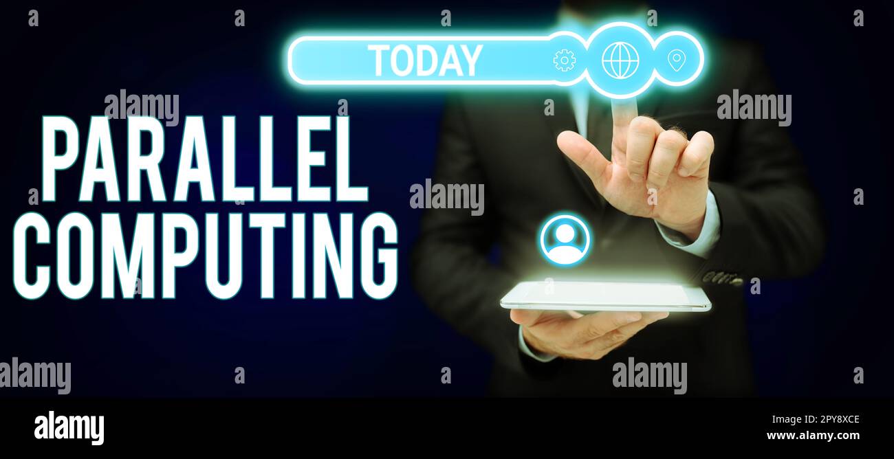 Conceptual caption Parallel Computing. Business idea simultaneous ... Conceptual caption Parallel Computing. Business idea simultaneous ...