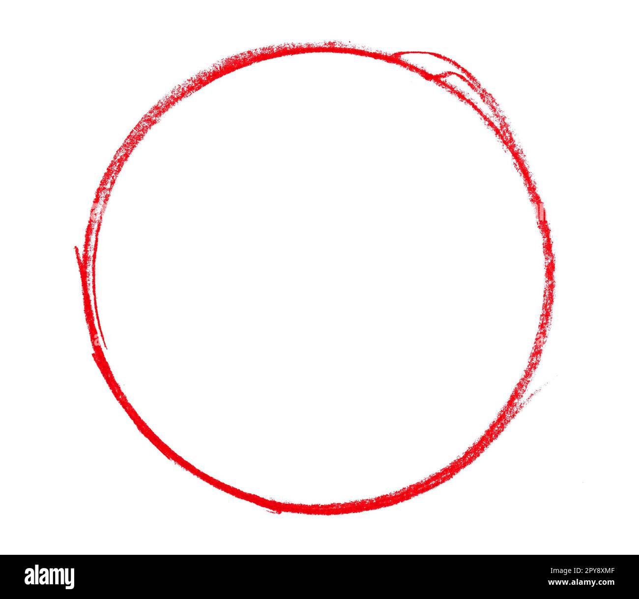 Sketch of empty hand drawn circle made with red pencil Stock Photo - Alamy