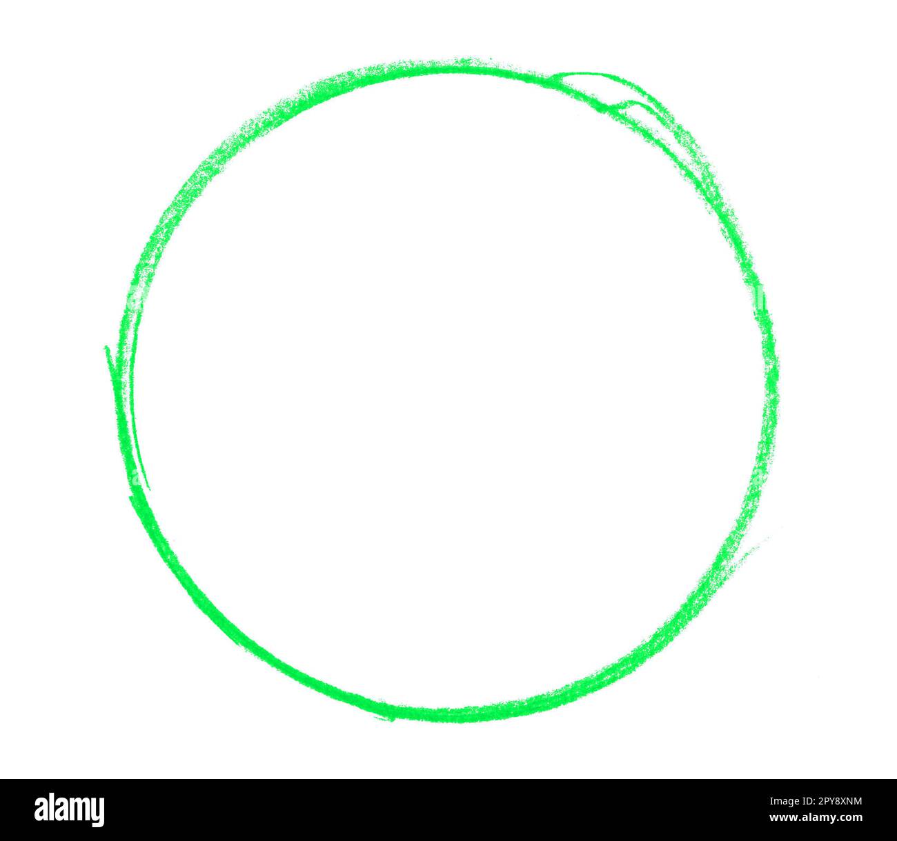 Sketch of empty hand drawn circle made with green pencil Stock Photo ...