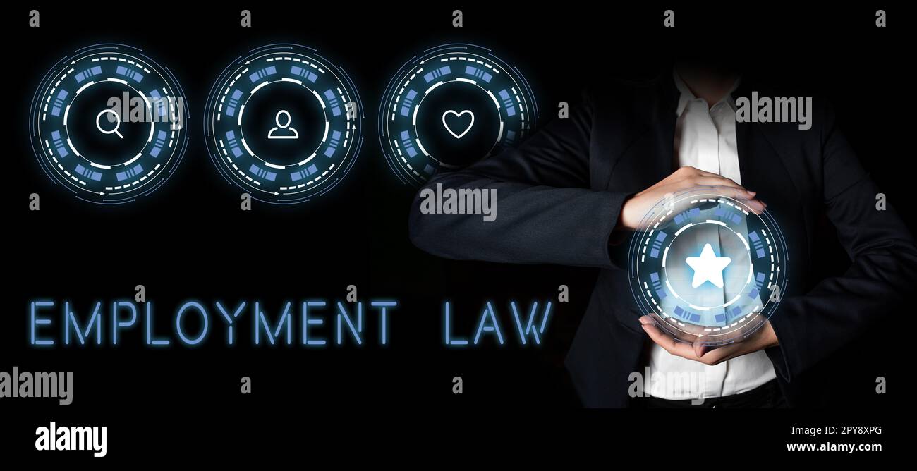 Inspiration showing sign Employment Law. Business idea deals with legal ...