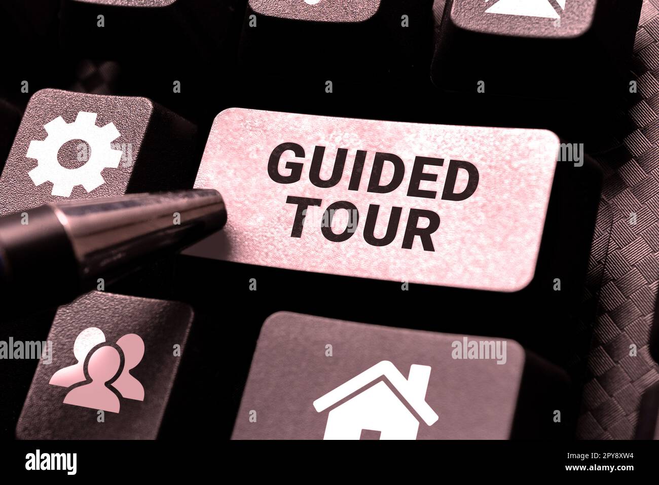 Text sign showing Guided Tour, Word for advice or information aimed at ...