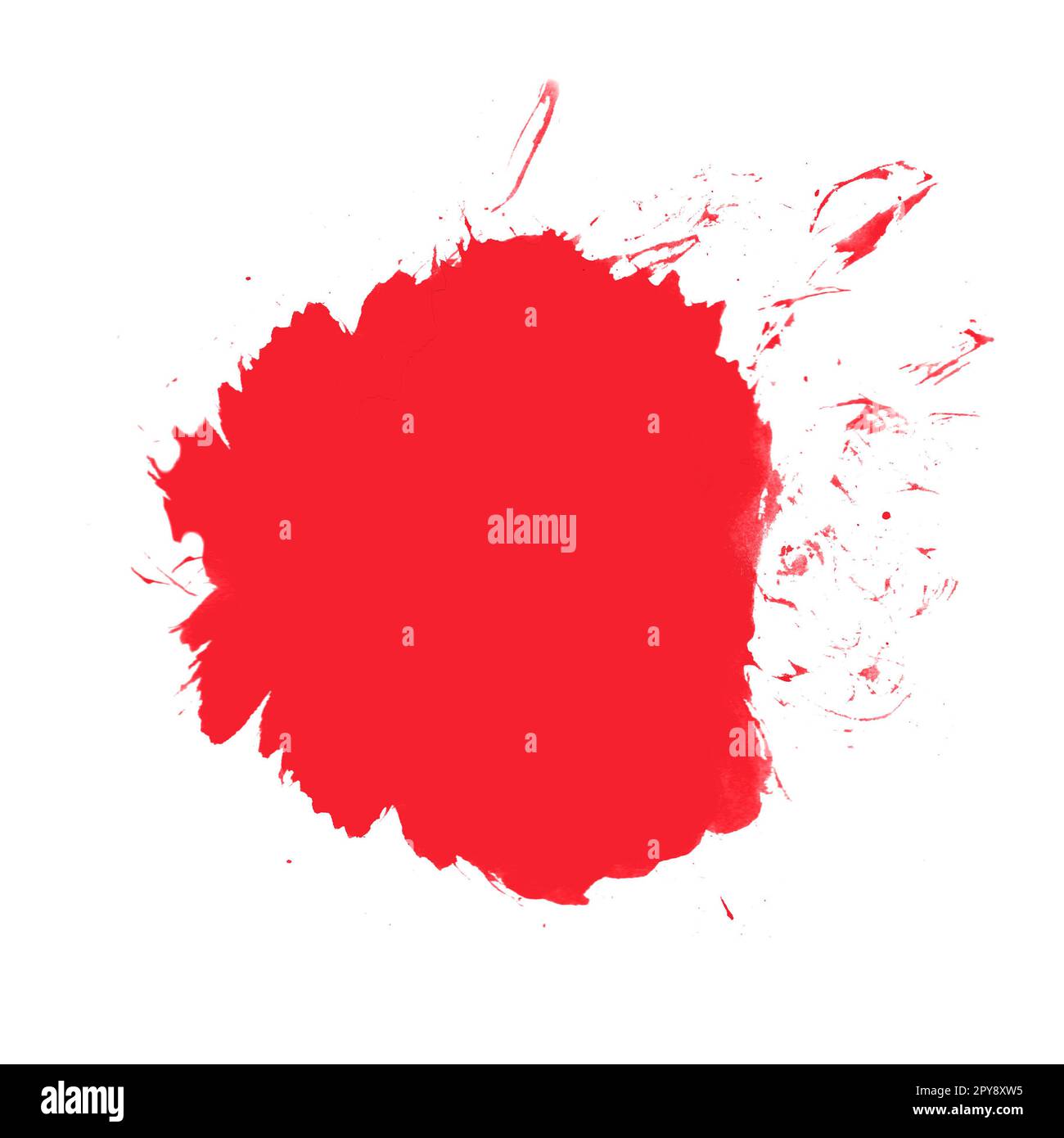 Dirty color blob with red color or blood and copy space Stock Photo - Alamy