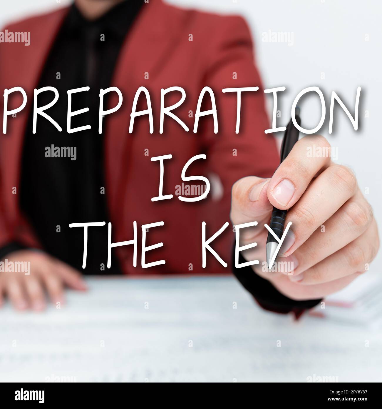 Text showing inspiration Preparation Is The Key. Business showcase ...
